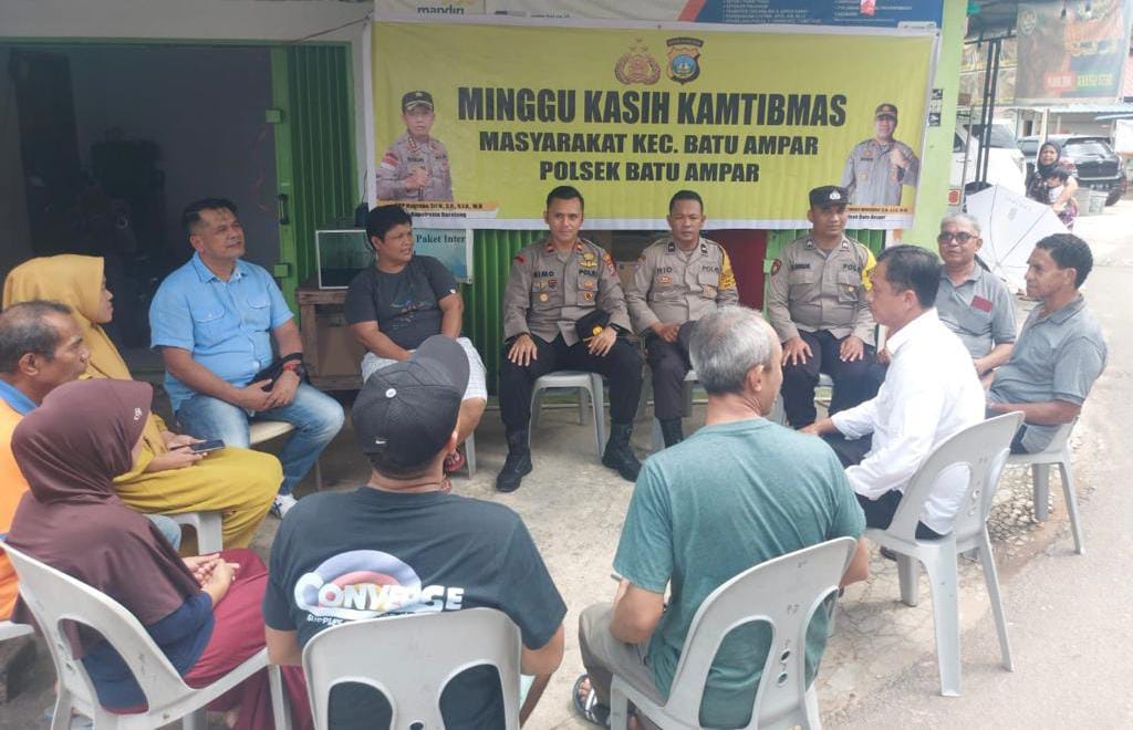 Minggu Kasih Polsek Batu Ampar, Iptu Raden Bimo Dwi Lambang Dengarkan Keluhan Warga Batu Merah ...